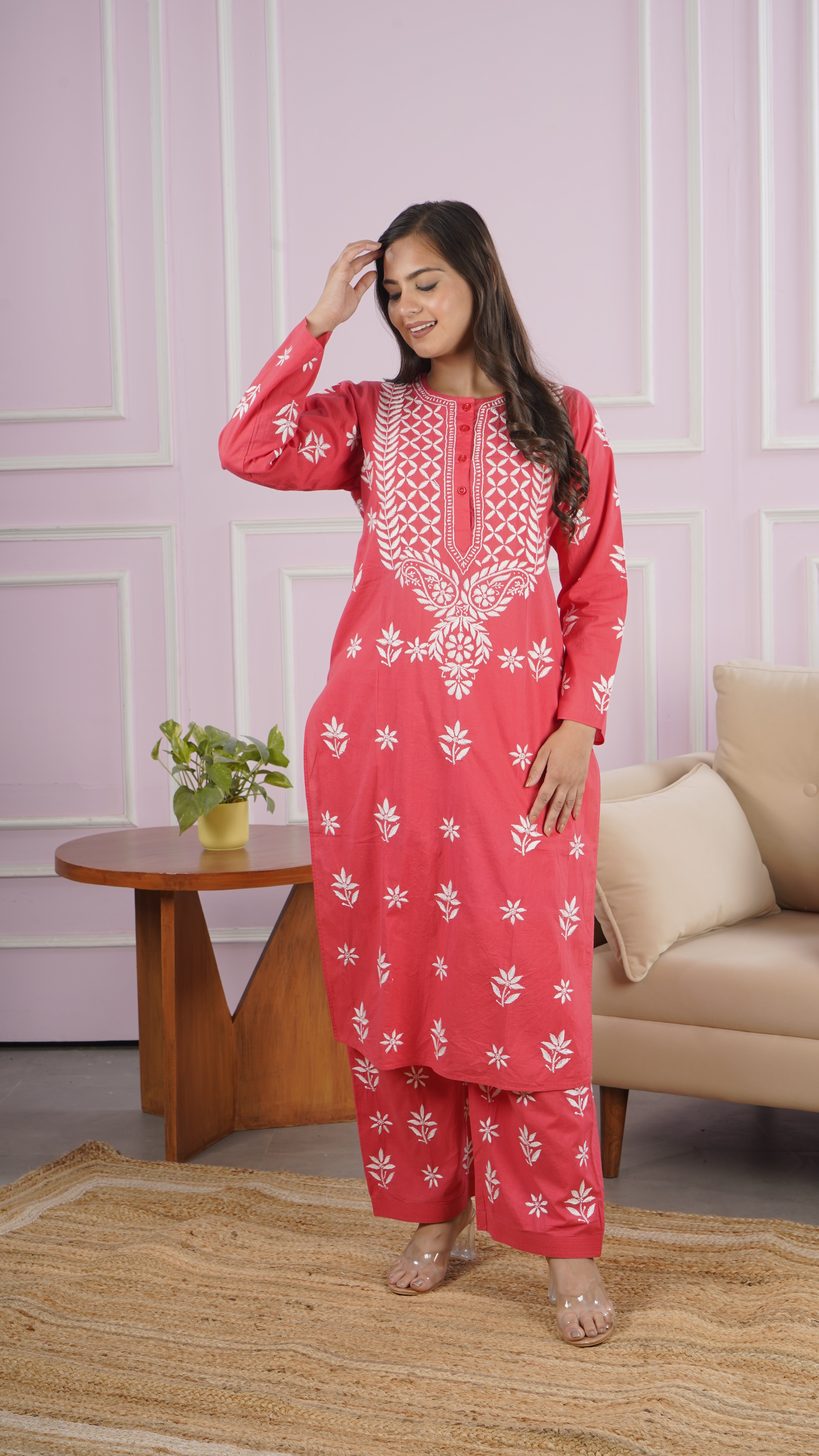 Buy Chikankari Kurta Sets | Lucknow Legacy – Lal Behari Tandon